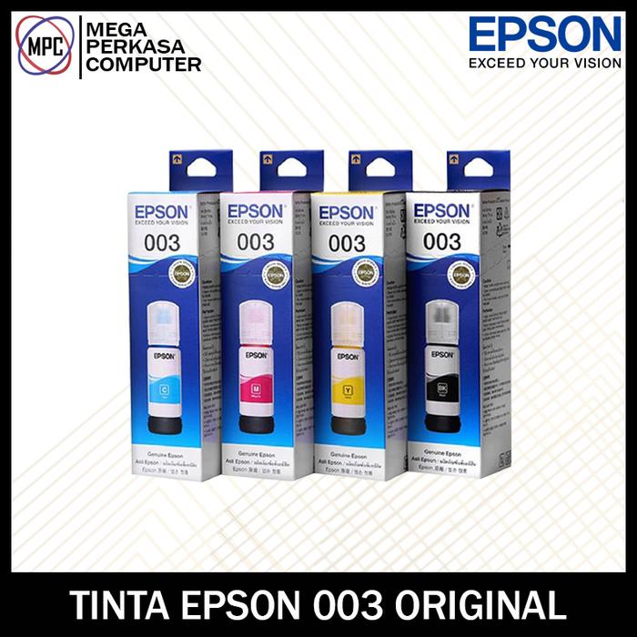 Jual PAKET Tinta Epson EcoTank 003 Original Refill Botol Ink Printer ...