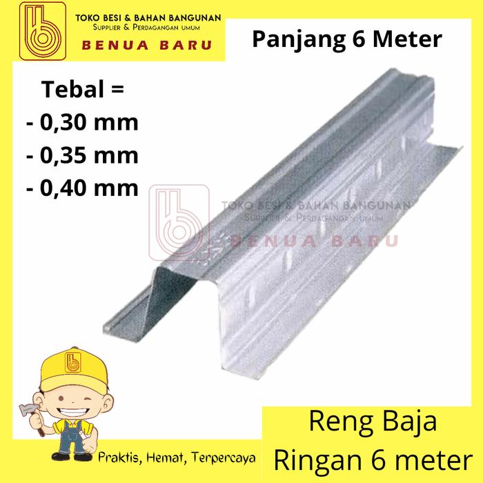 Jual Reng Baja Ringan Atap / Reng Baja Ringan 6 meter - 0,40 MM - Kab ...