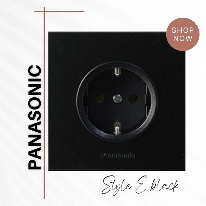 Jual STOPKONTAK STOP KONTAK CP PANASONIC HITAM STYLE BLACK B WESJP1121 ...