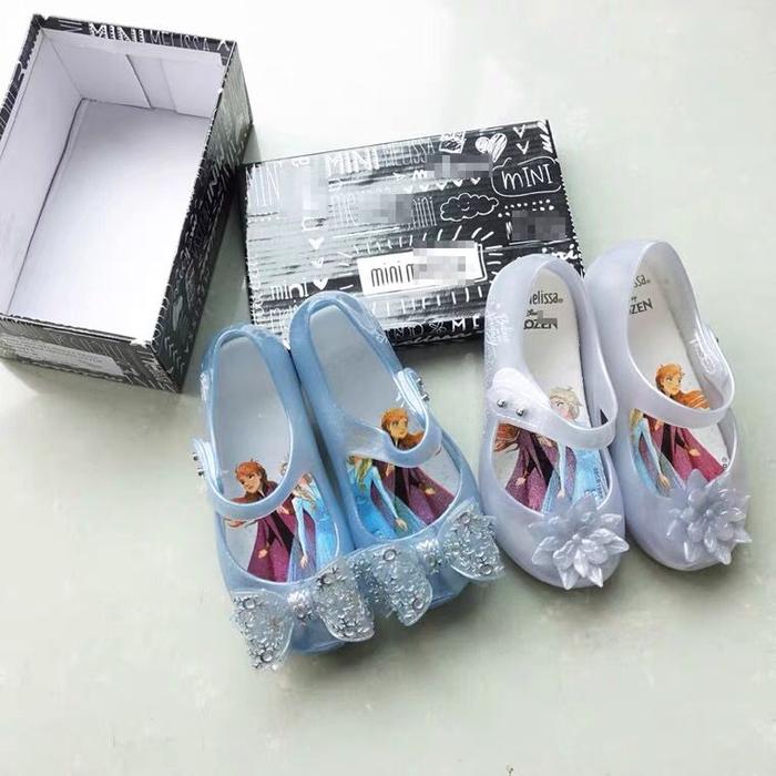 Jual Sepatu Mini Melissa Jelly Princess Disney Frozen With Bow Ori 1:1 ...
