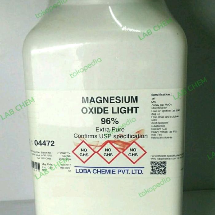 Jual Magnesium Oxide Light 96% Extra Pure LC4472-500g - Kota Depok ...