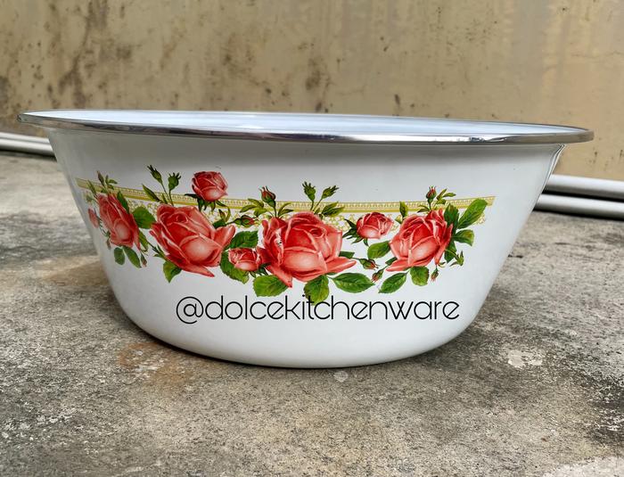 Jual Baskom / Waskom Dalam Kembang Jadul Enamel Ideal 40 cm - Kota ...