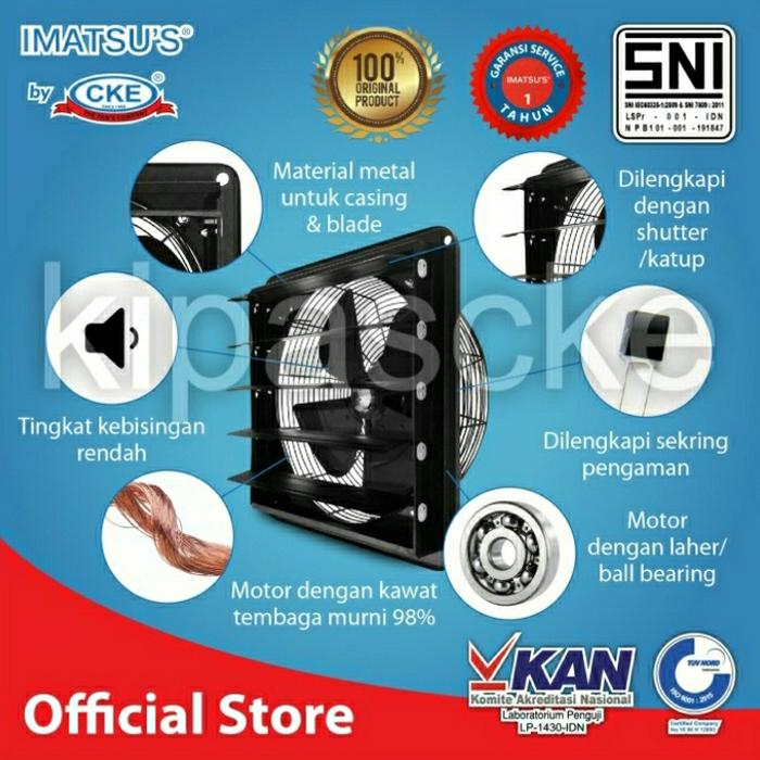 Jual Exhaust Fan Steel Shutter 10 Inchi 220 Volt Industrial Fan Heavy ...