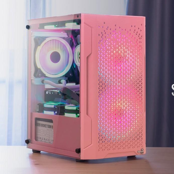 Promo CASING AEROCOOL TRINITY MINI V2 PINK - mATX TEMPERED GLASS CASE ...