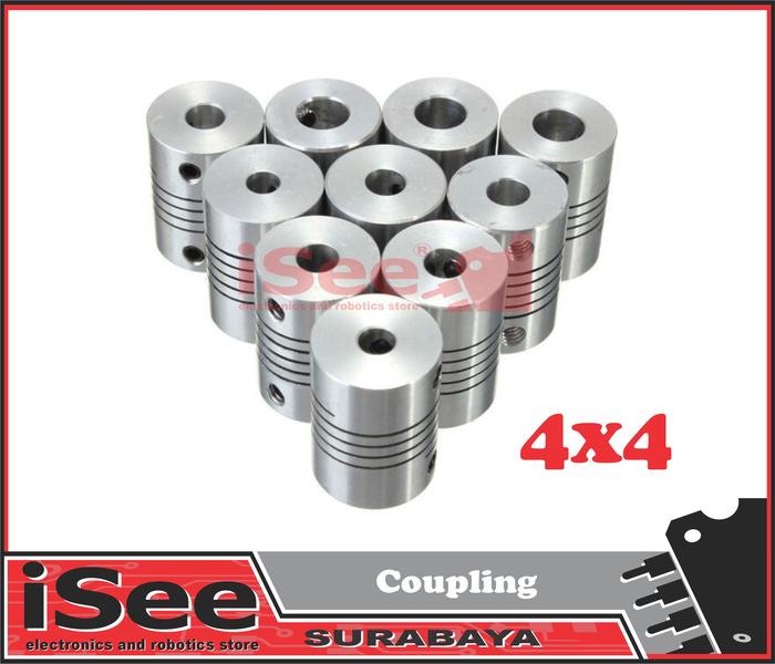 Jual Flexible Shaft 4x4 mm Coupling CNC Motor Coupler 4mm to 4 mm ...