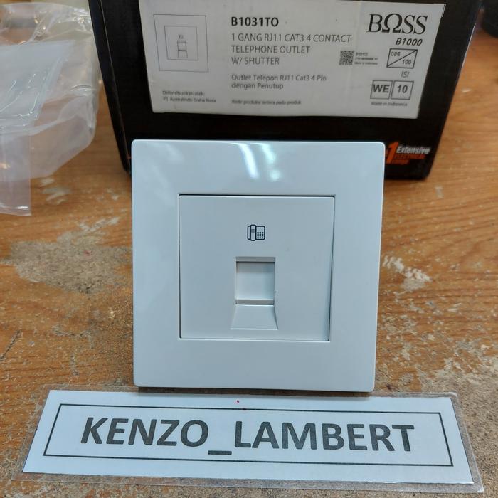 Jual stop kontak telp merek boss tipe B1031TO / OUTLET TELEPHONE BOSS ...
