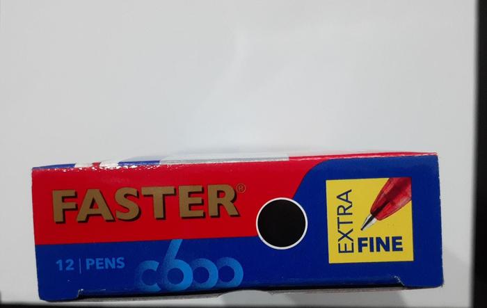 Jual Pulpen / Ballpoint Faster C600 hitam / biru (1 lusin isi 12 pcs ...