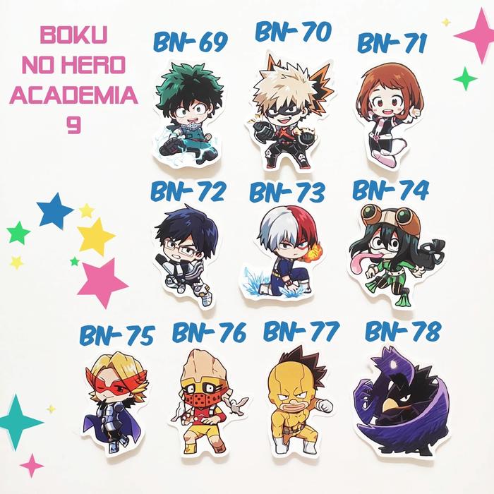 Jual Sticker Anime Boku no Hero Academia 9 My Hero Academia Merchandise ...