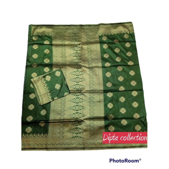 Jual MEWAH!! Kain songket slendang cantik manis / Songket palembang tenun - Hijau - Jakarta ...