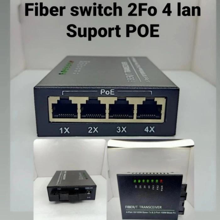 Jual media converter fiber optic 2 port giga byte dan 4 port LAN / rj45 - Jakarta Pusat ...