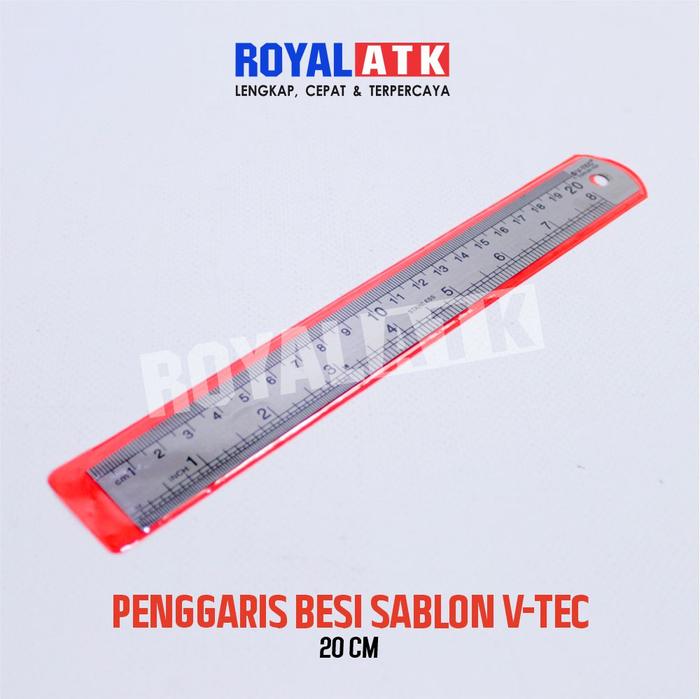 Jual Ruler Stainless / Penggaris Besi V-Tec Ukuran 20 Cm - Kota Malang ...