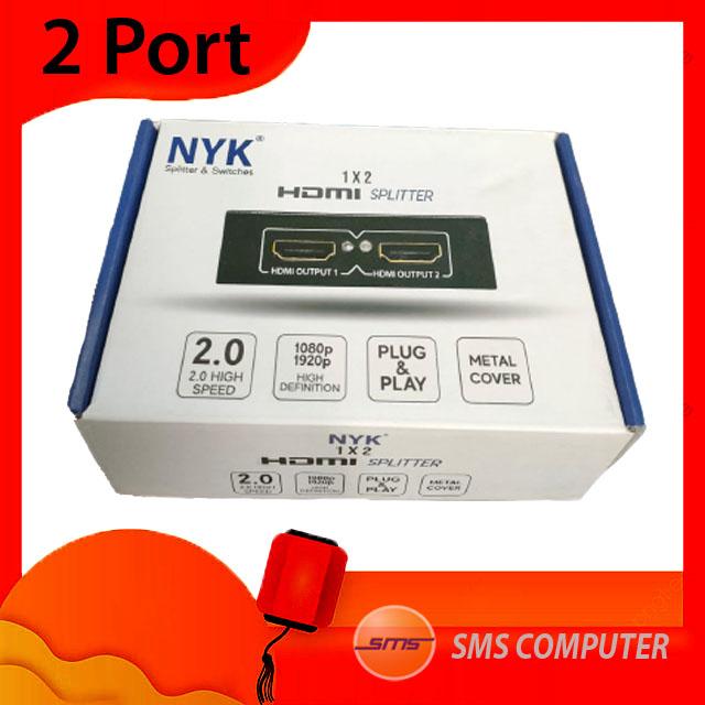 Jual NYK HDMI Splitter 2 Port 1-2 HDCP Full HD 3D 4Kx2K 4K x 2K UHD ...