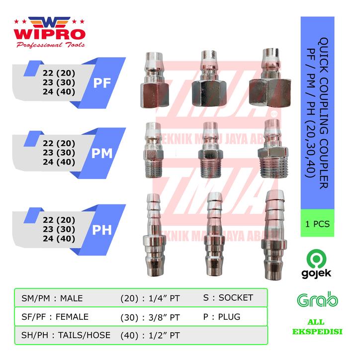 Jual WIPRO Quick Coupler Coupling Sambungan Selang Angin PF PM PH(20/30 ...