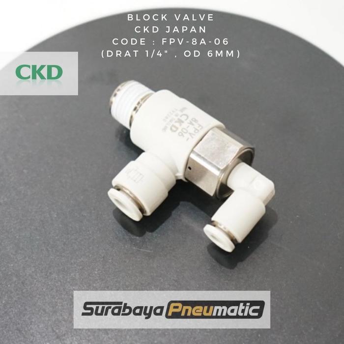 Jual CKD Japan - FPV-8A-06 (Drat1/4" , OD6mm) - Block valve FPV Series ...