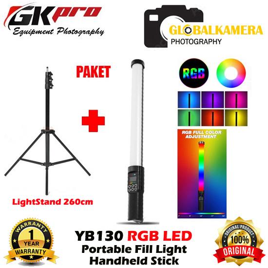 Jual GKPRO RGB LED Portable Fill Light Handheld Stick YB130 Paket Stand ...