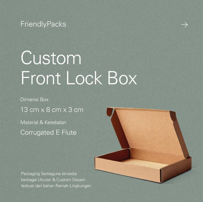 Jual Custom Front Lock Box / Packaging Corrugated / Kotak Kardus ...