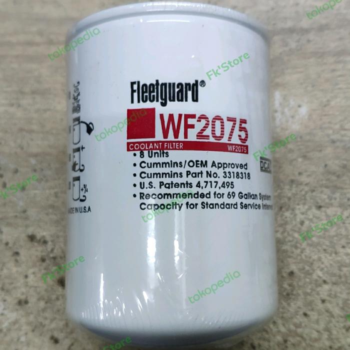 Jual Filter Fleetguard WF2075 Coolant Water Filter WF 2075 Fleetguard ...