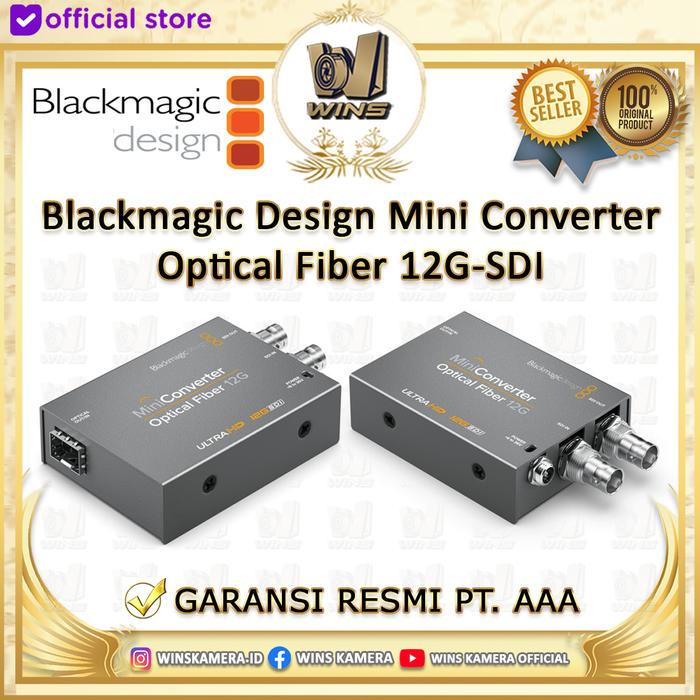 Promo Blackmagic Design Mini Converter Optical Fiber 12G-SDI Original ...