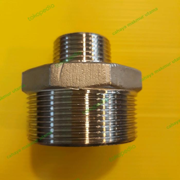 Jual double nepel reducer stainless 2" x 1 1/2" inch - Jakarta Barat ...