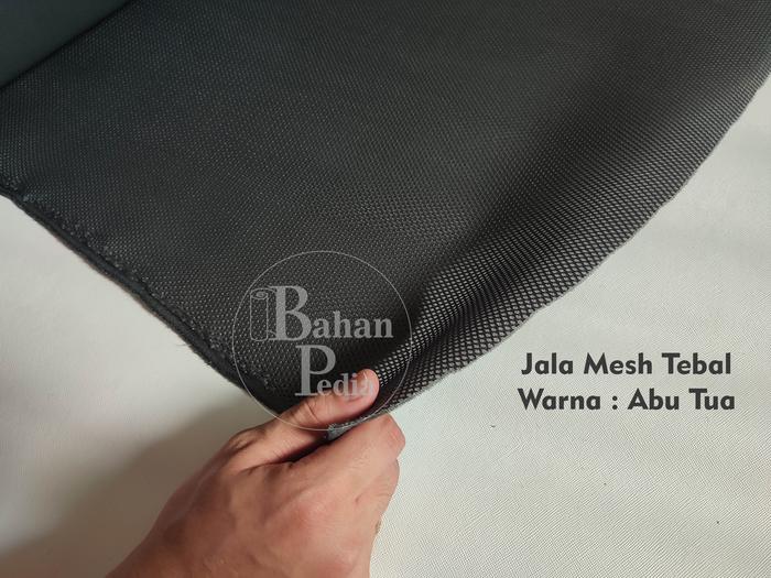 Jual [Meter] Bahan Kain Sandwich Jala Mesh Double Jaring Busa Abu Tua ...