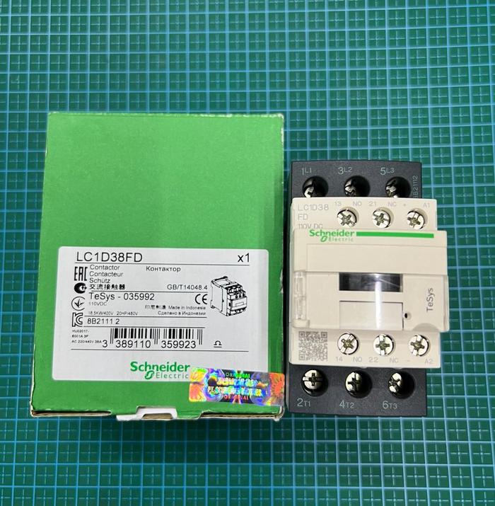 Jual Magnetic contactor LC1D38 110V DC / Kontaktor LC1D38FD Schneider ...