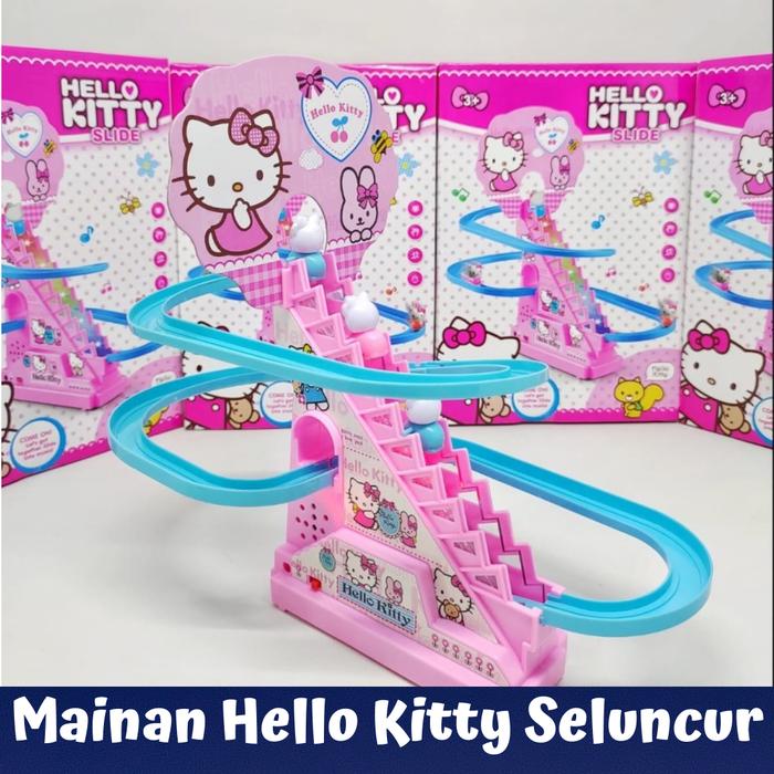 Promo Mainan anak cewek hello kitty slide naik tangga seluncuran pink ...