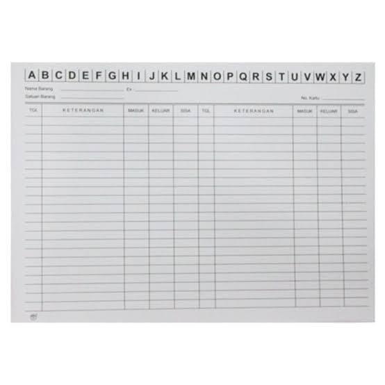 Jual Kartu Stok Besar Folio/Kartu Persediaan Barang/Stock Card Stok ...