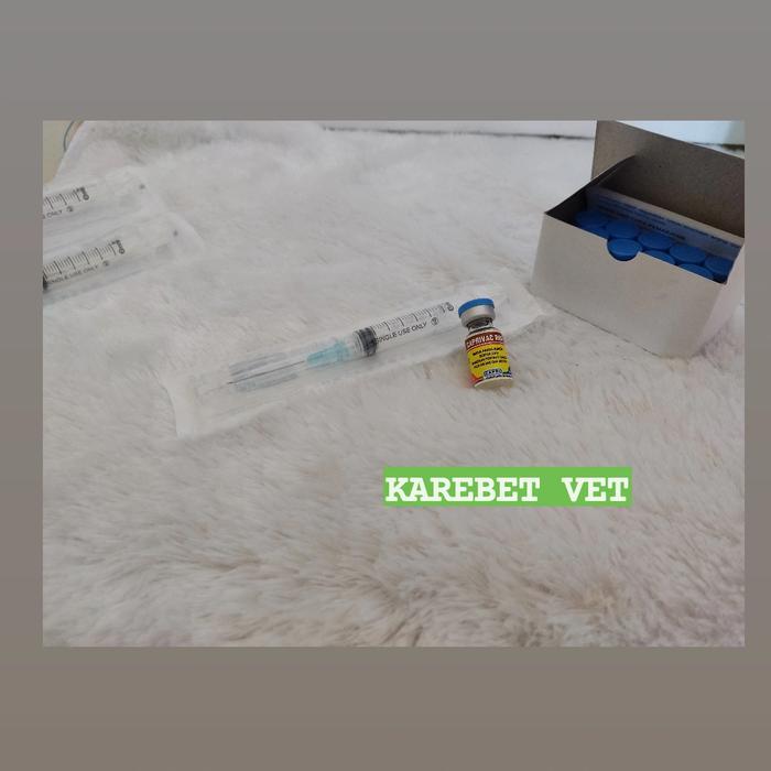 Jual Vaksin Rabies Anjing dan kucing kemasan 1 ds + spuit - Caprivac ...