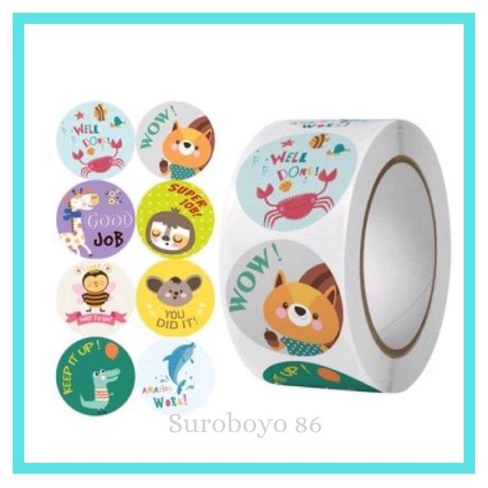 Jual Sticker Label Nilai Binatang Lucu Stiker Reward Anak 500pcs - V1 ...