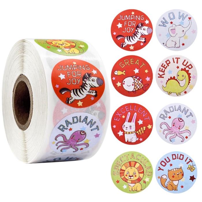 Jual Sticker Label Nilai Binatang Lucu Stiker Reward Anak 500pcs - V5 ...