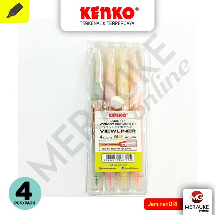 Jual KENKO Highlighter Viewliner HVL-4W 4 Warna / Set - Kota Bandung ...