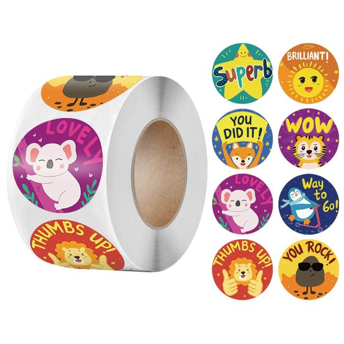 Jual Sticker Label Nilai Binatang Lucu Stiker Reward Anak 500pcs - V4 ...