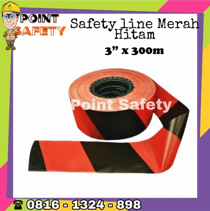 Jual Safety Line Garis Proyek Police Line 3"x300m Warna Merah Hitam ...