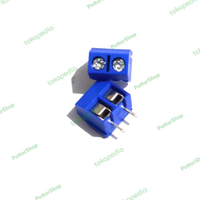 Jual Terminal Block 2 pin pitch 5.08mm biru - Kota Bekasi - PotterShop ...