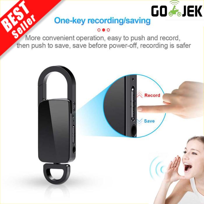 Jual Voice Recorder Digital Mini Perekam Suara Dictaphone Audio 32GB ...