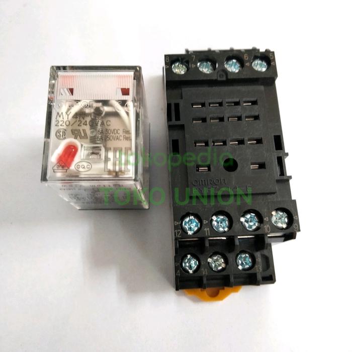 Jual Relay OMRON MY4N-GS 220VAC 14 pin original plus socket - Jakarta ...