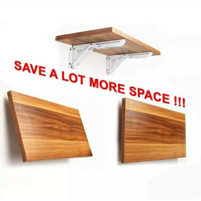 Jual PREMIUM MURAH meja lipat dinding rak ambalan komputer laptop kerja ...