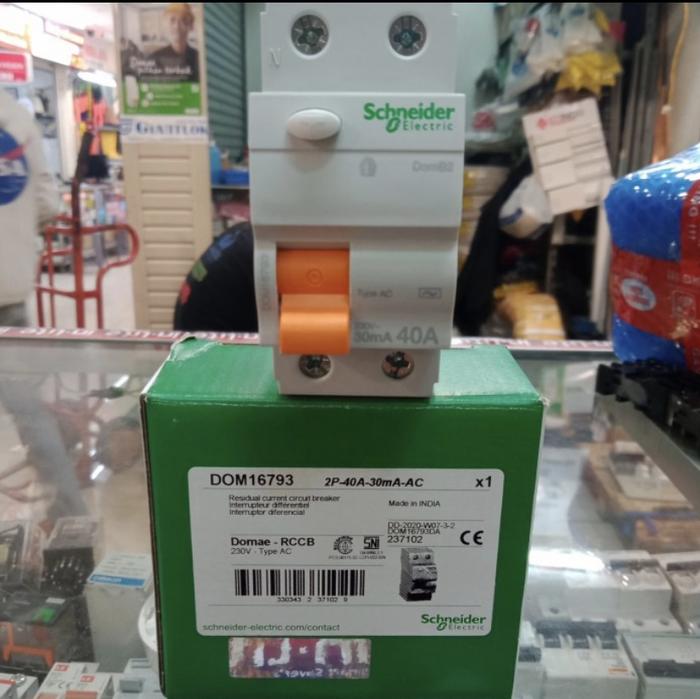 Jual ELCB RCCB Schneider Domae 2P 40A 30mA DOM16793 - Jakarta Pusat ...