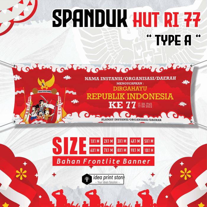 Jual SPANDUK HUT RI 4X1 METER KEMERDEKAAN AGUSTUSAN BANNER ...