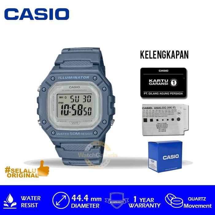 Promo Casio General W-218HC-2AVDF/W-218HC-2AVDF/W-218HC- Original Murah ...