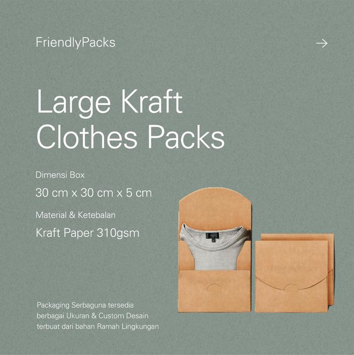 Promo Large Clothes Packs Kraft / Shirt Packaging / Kemasan Baju ...