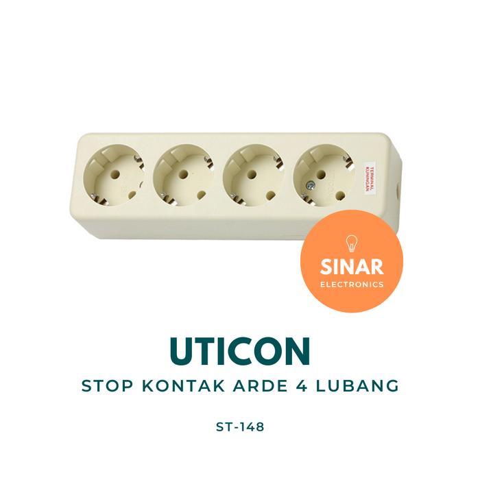 Jual Stop Kontak Arde 4 Lubang UTICON ST-148 - Kota Bandung - Sinar ...