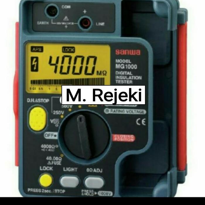 Jual SANWA MG1000 DIGITAL INSULATION TESTER MEGGER 1kV MG-1000 ORI ...