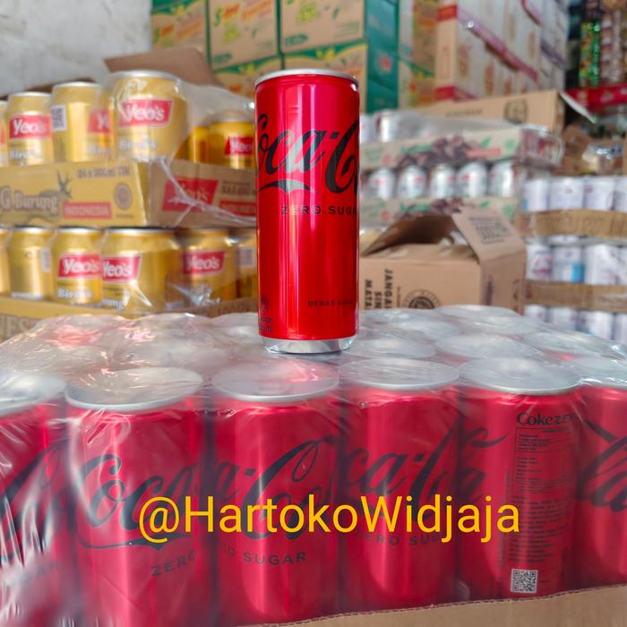 Jual COCA COLA KALENG ZERO SUGAR 330ML / 250ML DUS ISI 24 KALENG ...