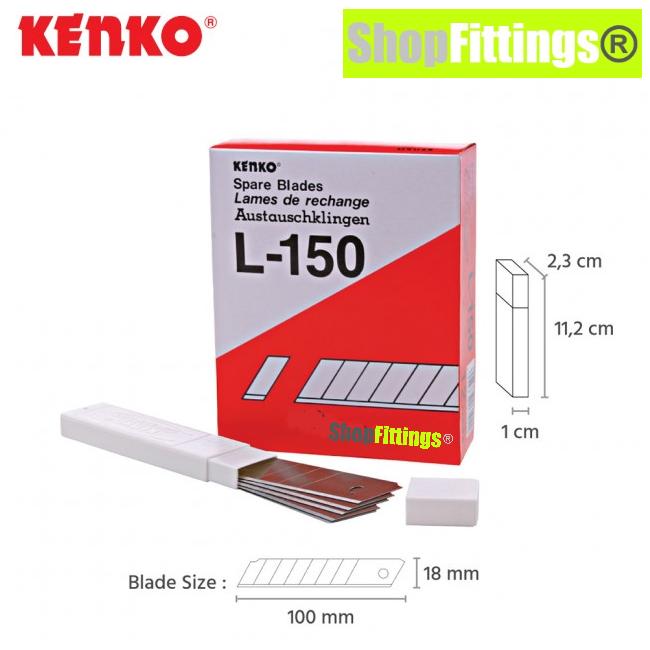 Jual Refill Isi Pisau Cutter Kenko L 150 Joyco Snap Blade 18mm x 5 ...