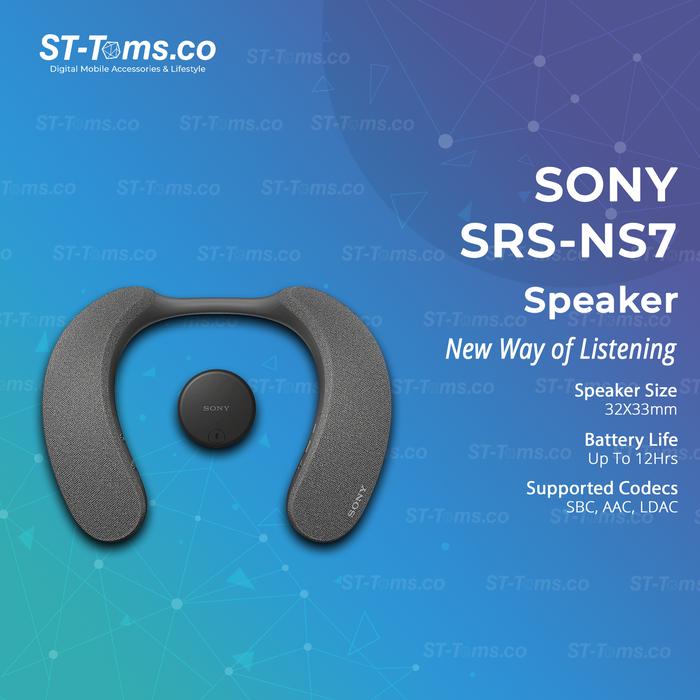 Promo Sony SRS-NS7 / SRS NS7 Wireless Neckband Bluetooth Speaker With ...