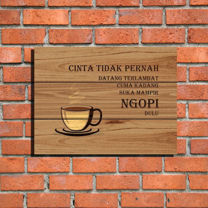 Jual Poster Quotes INSPIRASI KOPI Poster Kayu 02 Hiasan Dinding ...