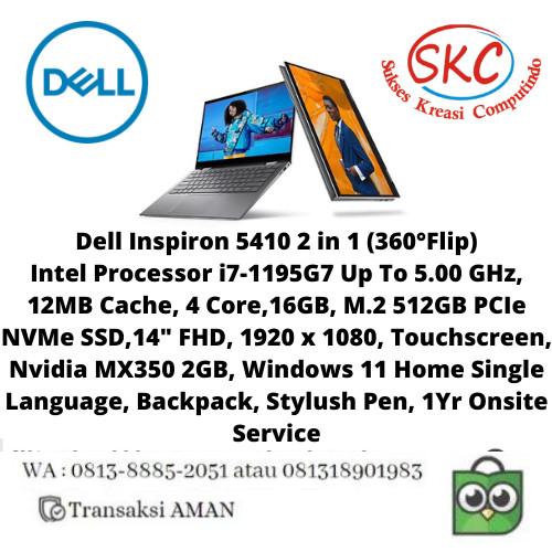 Jual Dell Inspiron5410 2in1(360°Flip)Processor i7-1195G7,4C,12MB,16GB ...