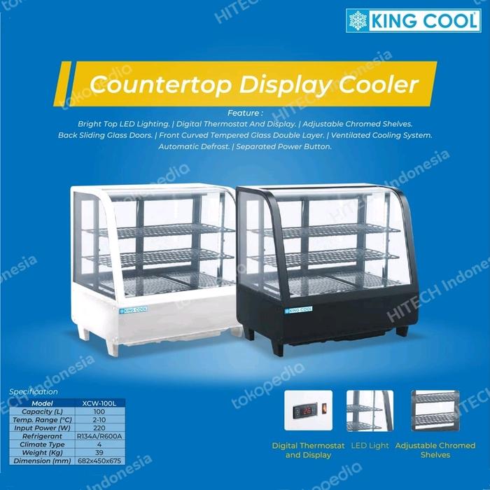 Jual Countertop Display Cooler XCW-100L Cake Showcase Pendingin KING COOL - Jakarta Barat ...