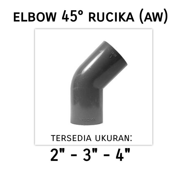 Jual Keni Knee Knie elbow 45 derajat x 2" 3" 4" inch Rucika PVC AW - 3" - Kota Surabaya ...
